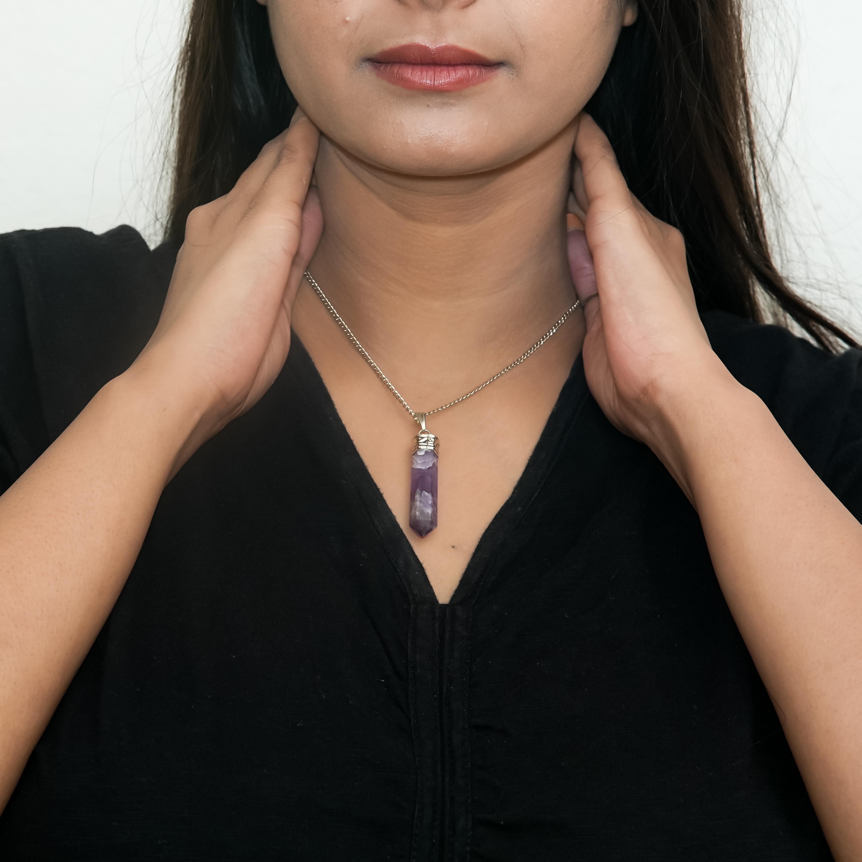 Angelite Pencil Pendant | Angelic Calm Point